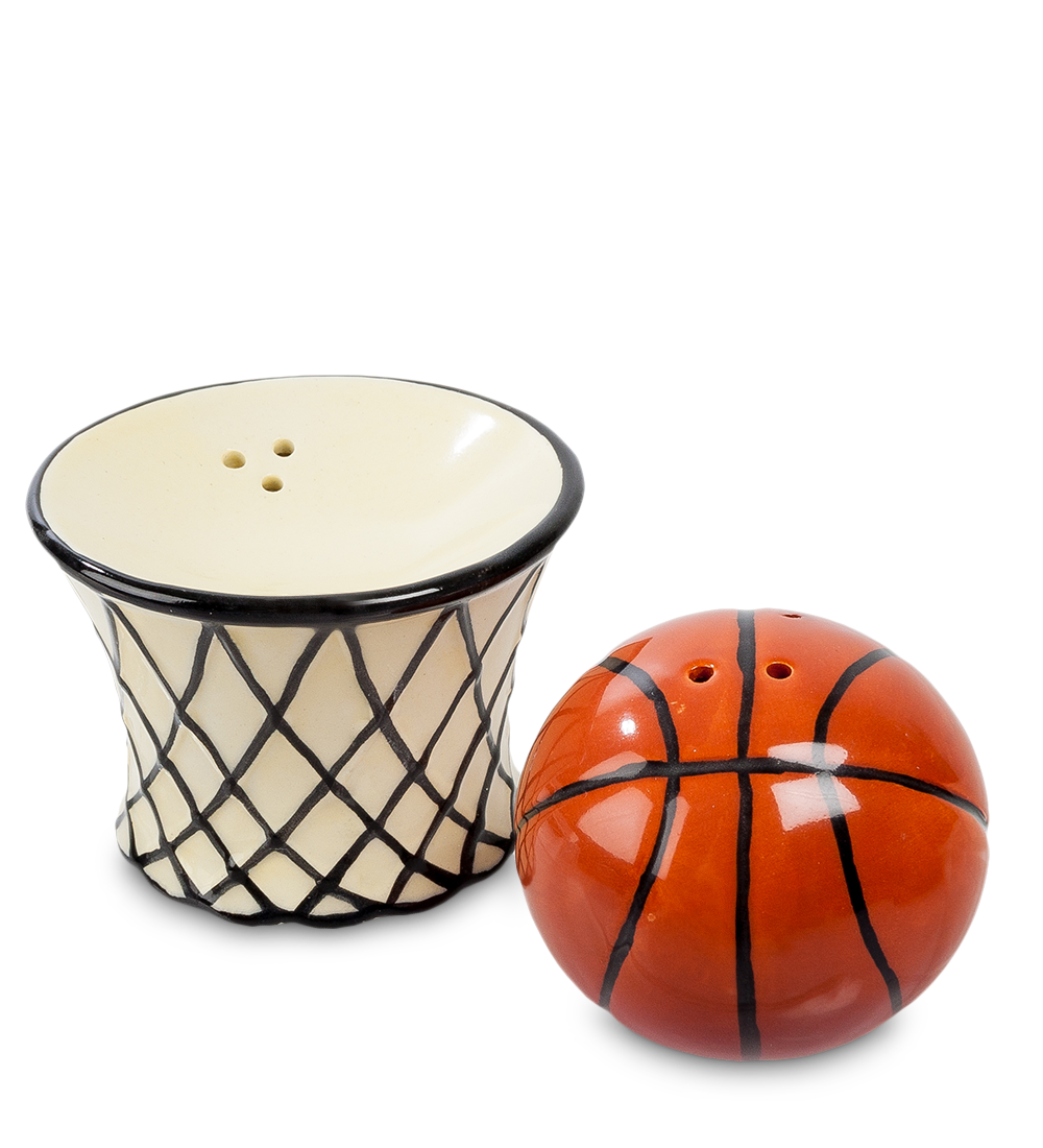 Salt and Pepper Shakers. CMS-14/ 11 Ceramic Basketball W/Hoop S&P ...